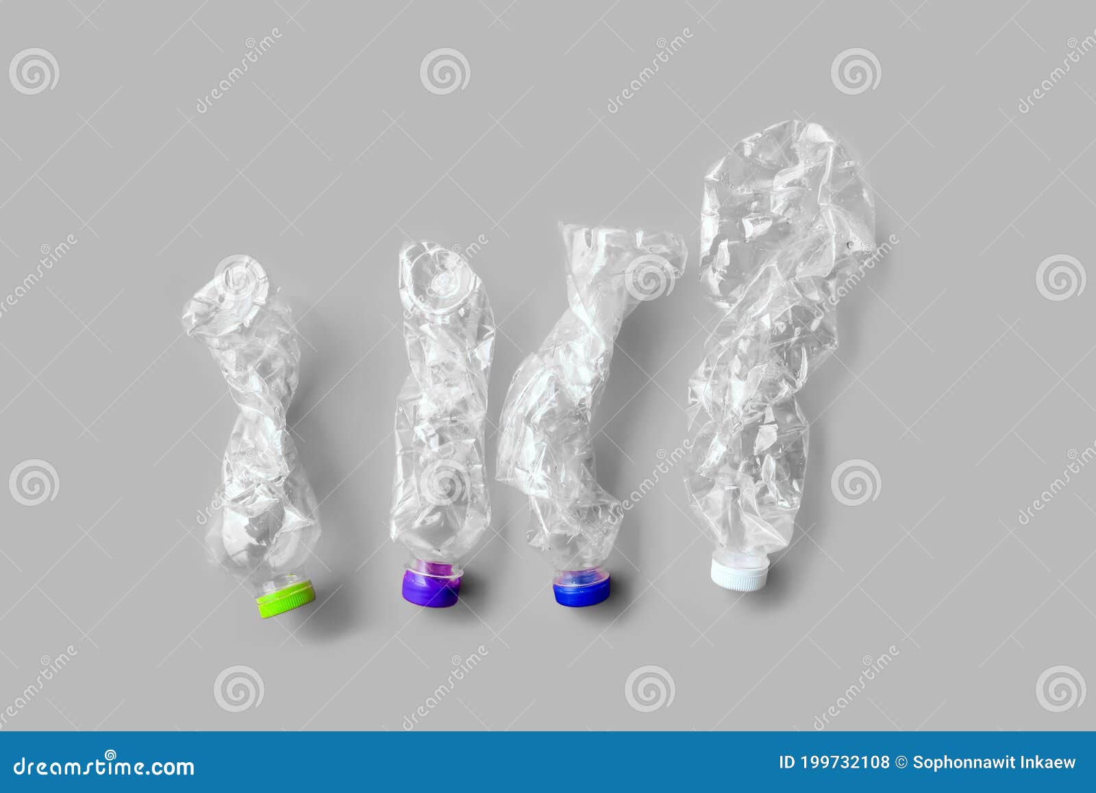 Twisted plastic bottles stock photo. Image of twisted - 199732108