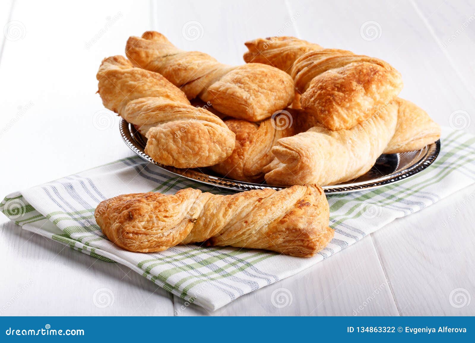 Twisted puff pastry stock photo. Image of flaky, pastry - 134863322