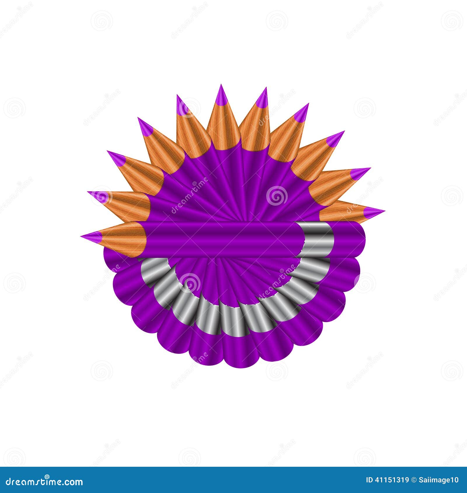 Twisted Purple Color Pencils Stock Illustration - Illustration of ...