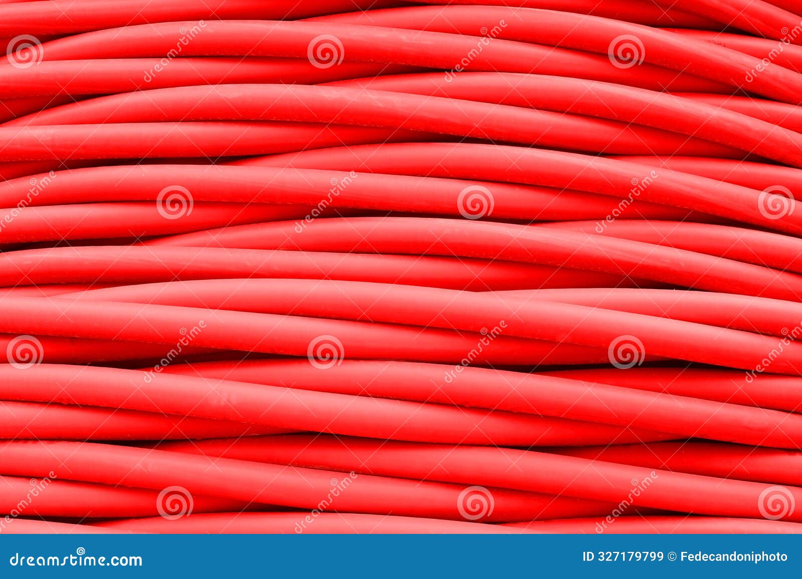 Twisted Red Electrical Cable for High Voltage Transmission between ...