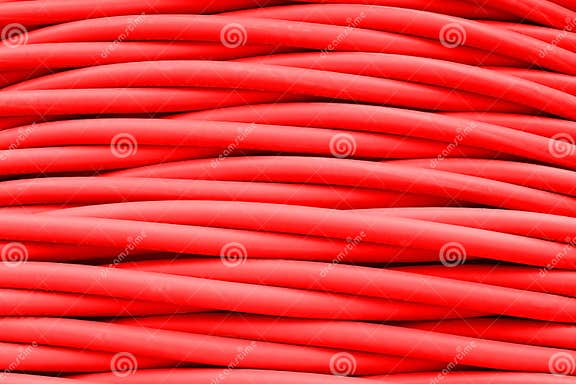 Twisted Red Electrical Cable for High Voltage Transmission between ...