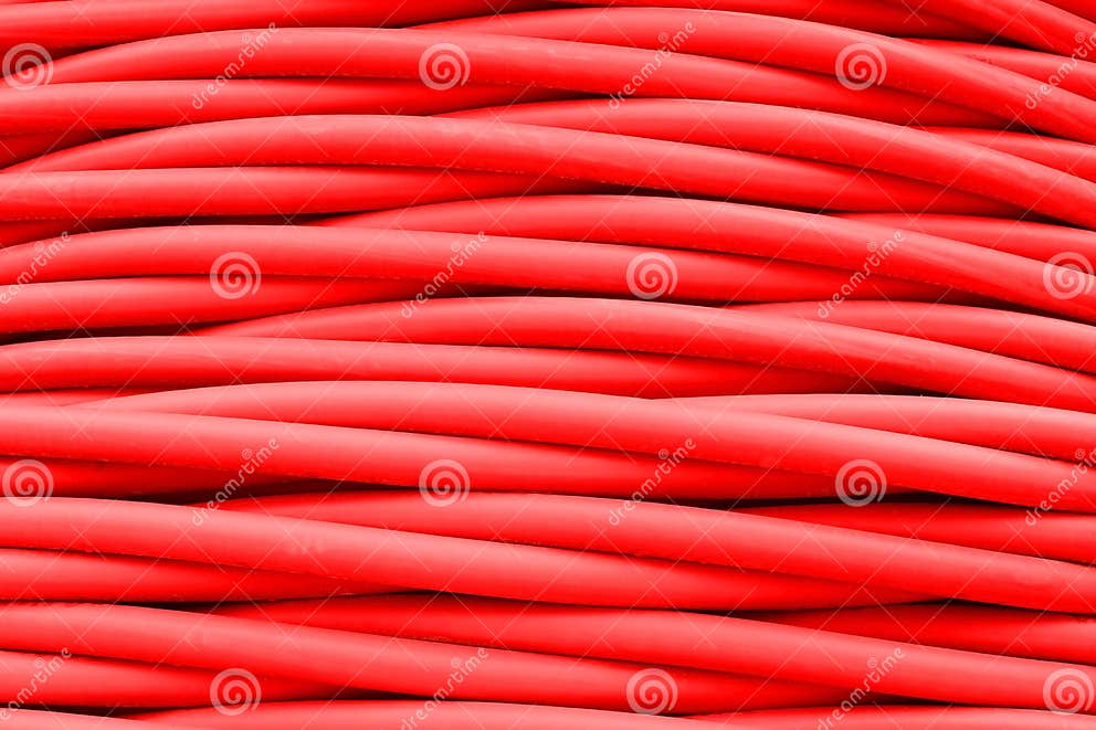 Twisted Red Electrical Cable for High Voltage Transmission between ...