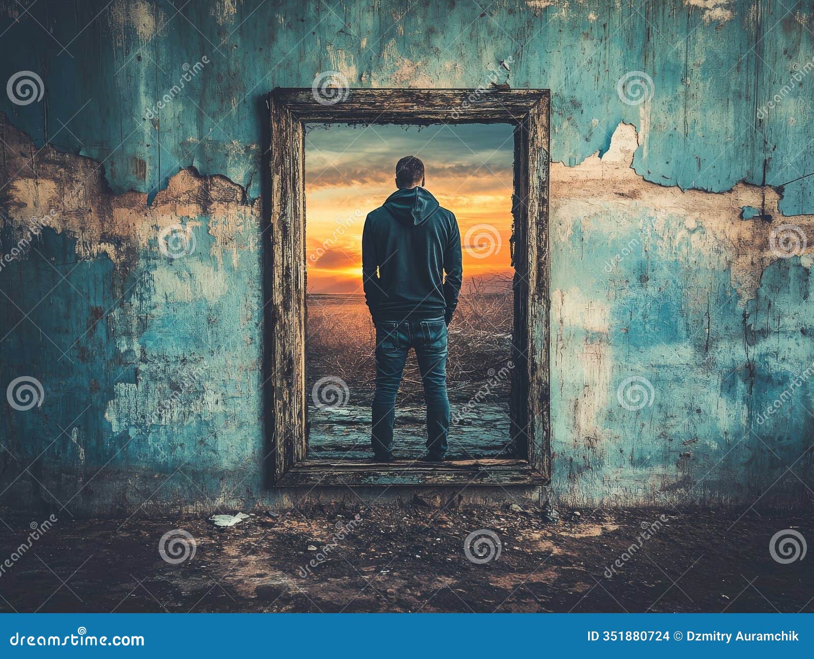 A Twisted Reflection Signifying Self-Doubt and Curiosity in Stock Photo ...