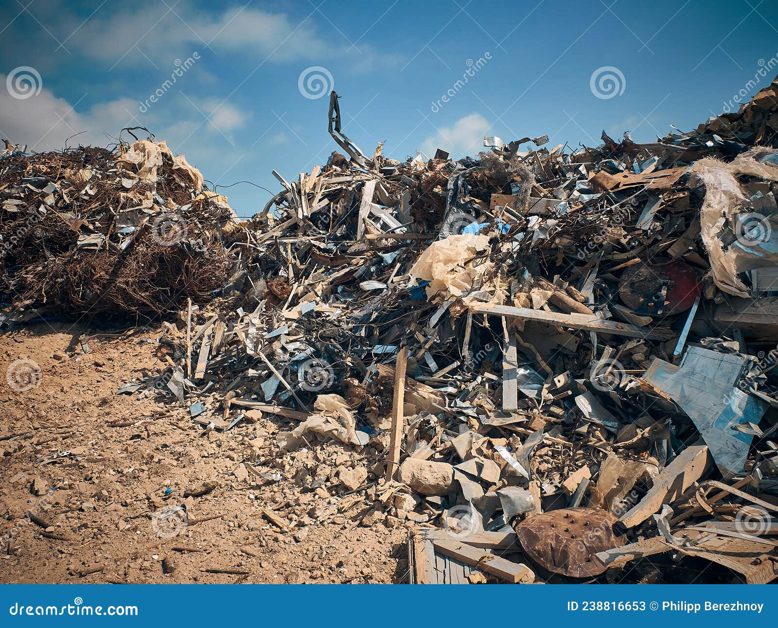 Twisted Reinforcement Rebars and Other Construction Debris Stock Image ...