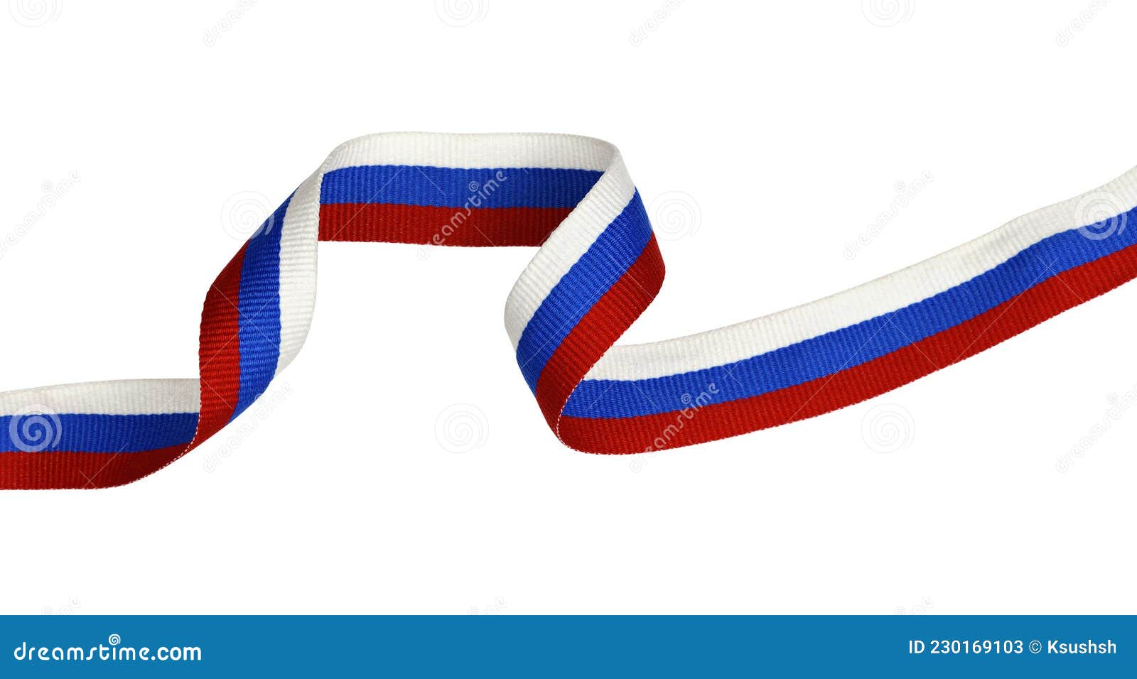Twisted Rep Ribbon in Colors of Russian Flag Isolated Stock Image ...