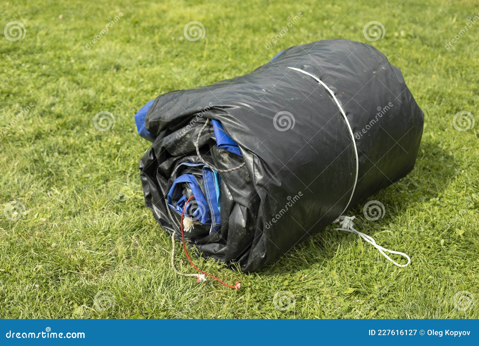 Twisted Rubber Material. the Rain Tent is Folded Stock Image - Image of ...
