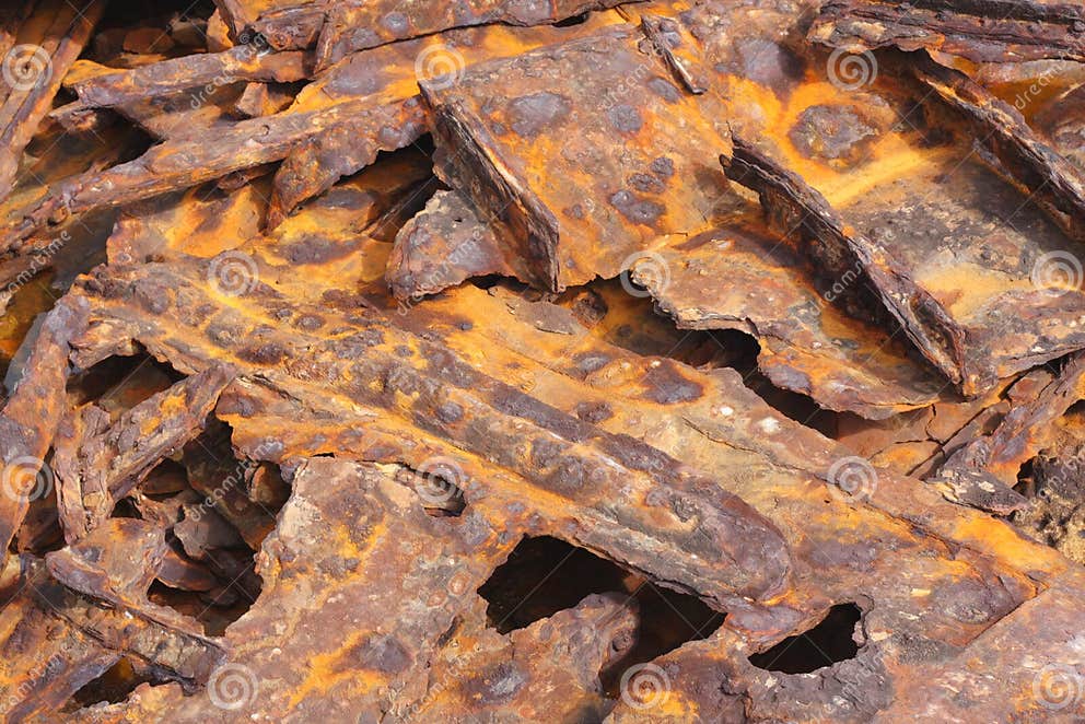 Twisted rusted metal wreck stock image. Image of rusted - 11083333