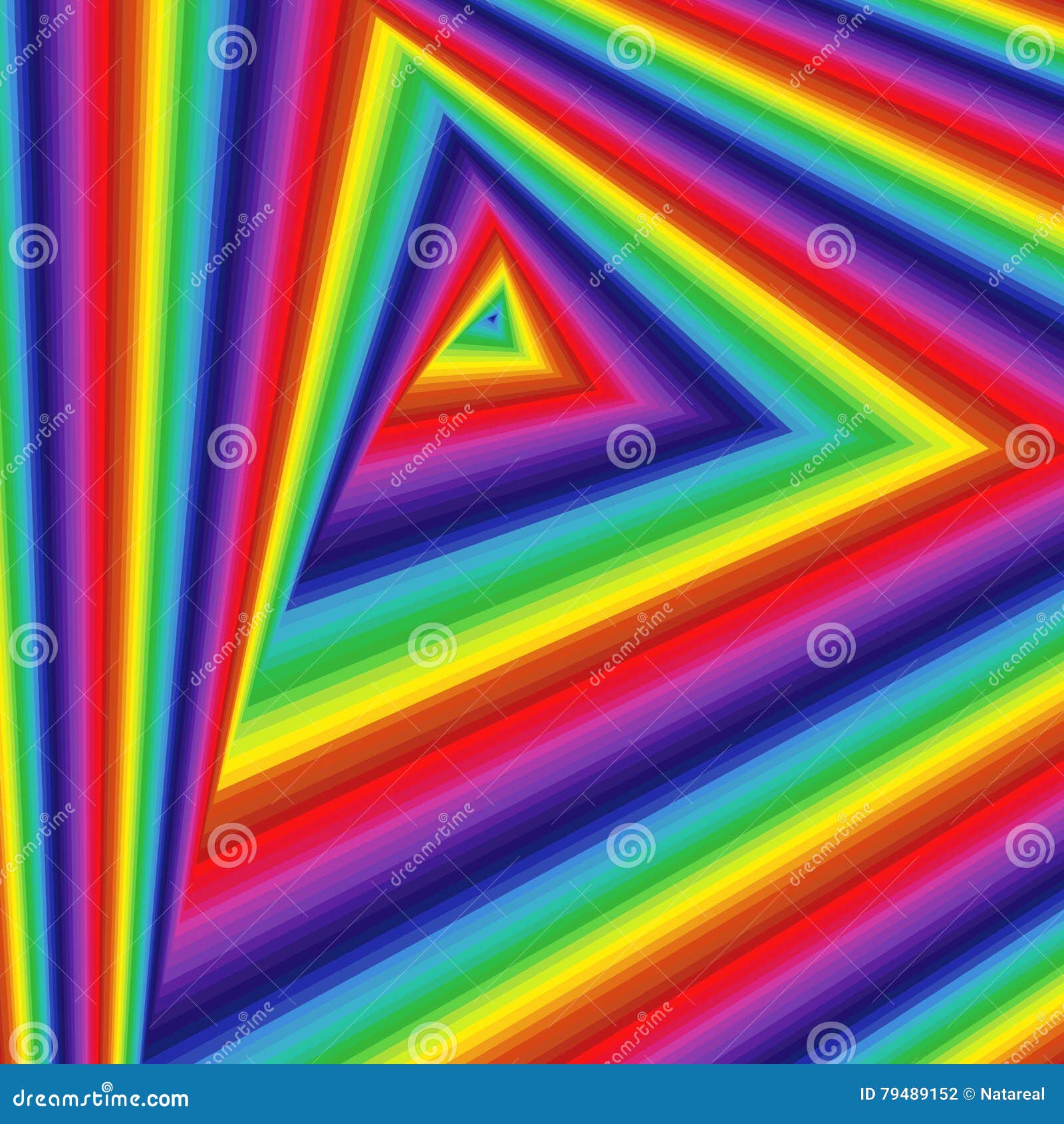 Twisted Sequence with Spectrum Triangle Forms Stock Vector ...