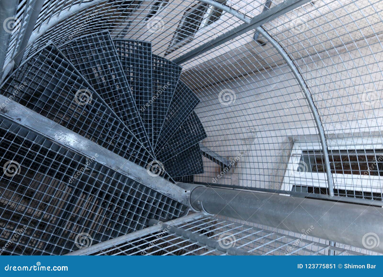 Twisted spiral staircase stock image. Image of fence - 123775851