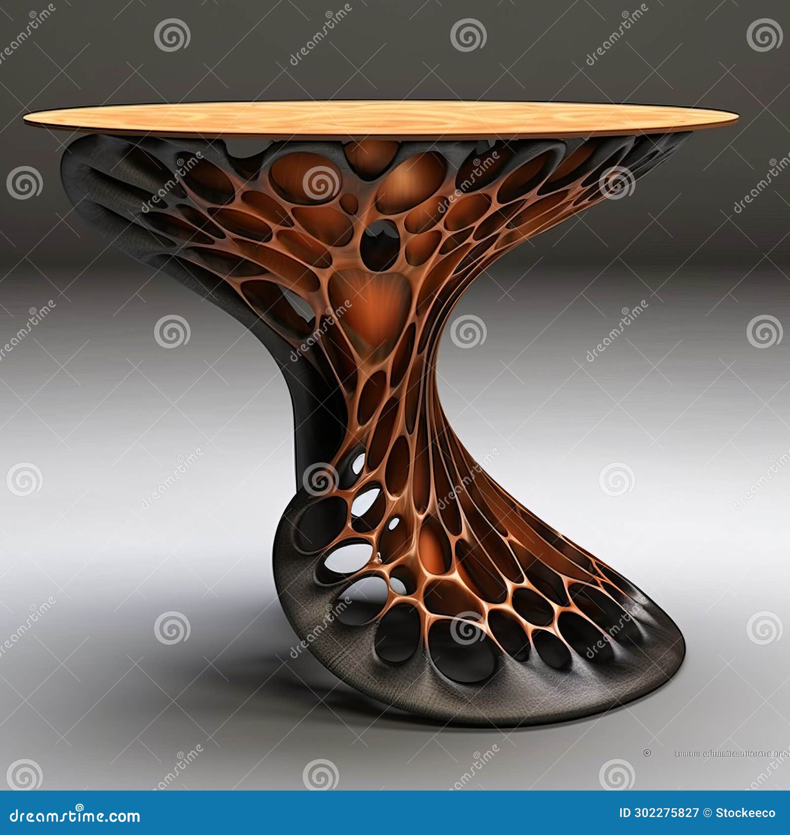 Twisted Spiraling Table: Iterations of Layered Organic Forms Stock ...