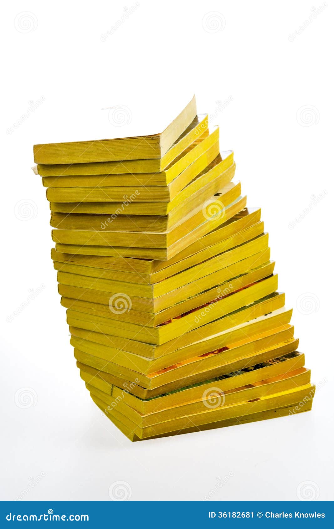 Twisted Stack of Old Paperback Books Stock Image - Image of books ...