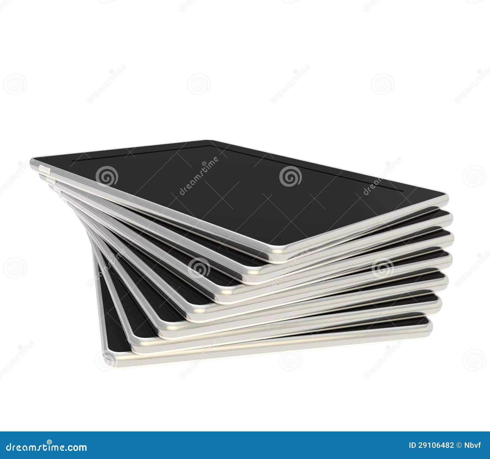 Twisted Stack of Pad Tablet Electronic Devices Stock Illustration ...