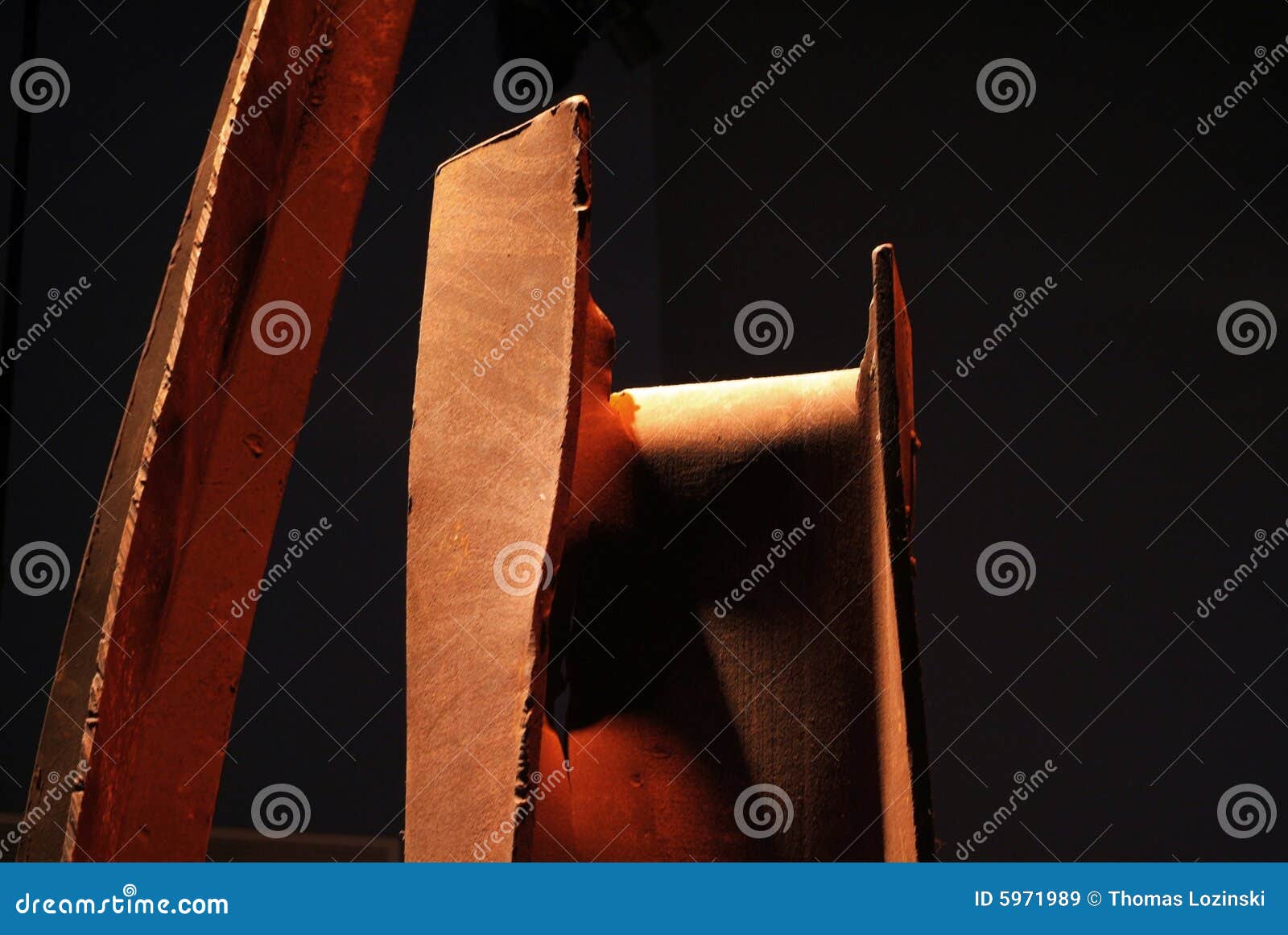 Twisted Steel Beam stock image. Image of melted, twisted - 5971989