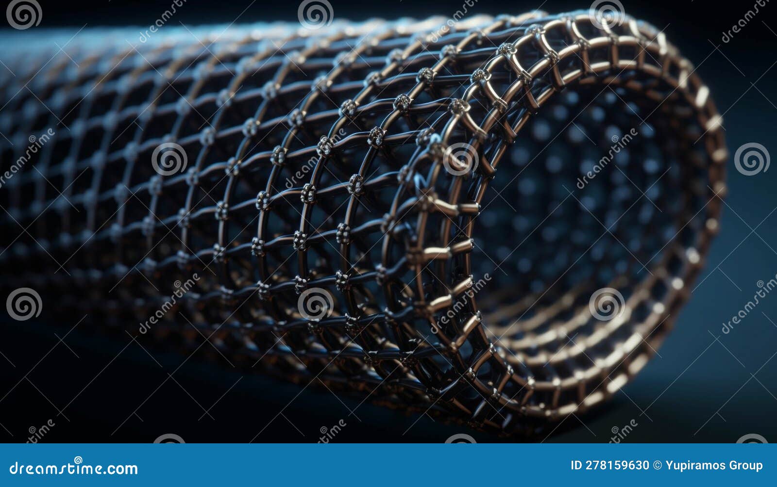 Twisted Steel Wire Spiral on Metallic Spool Generated by AI Stock ...