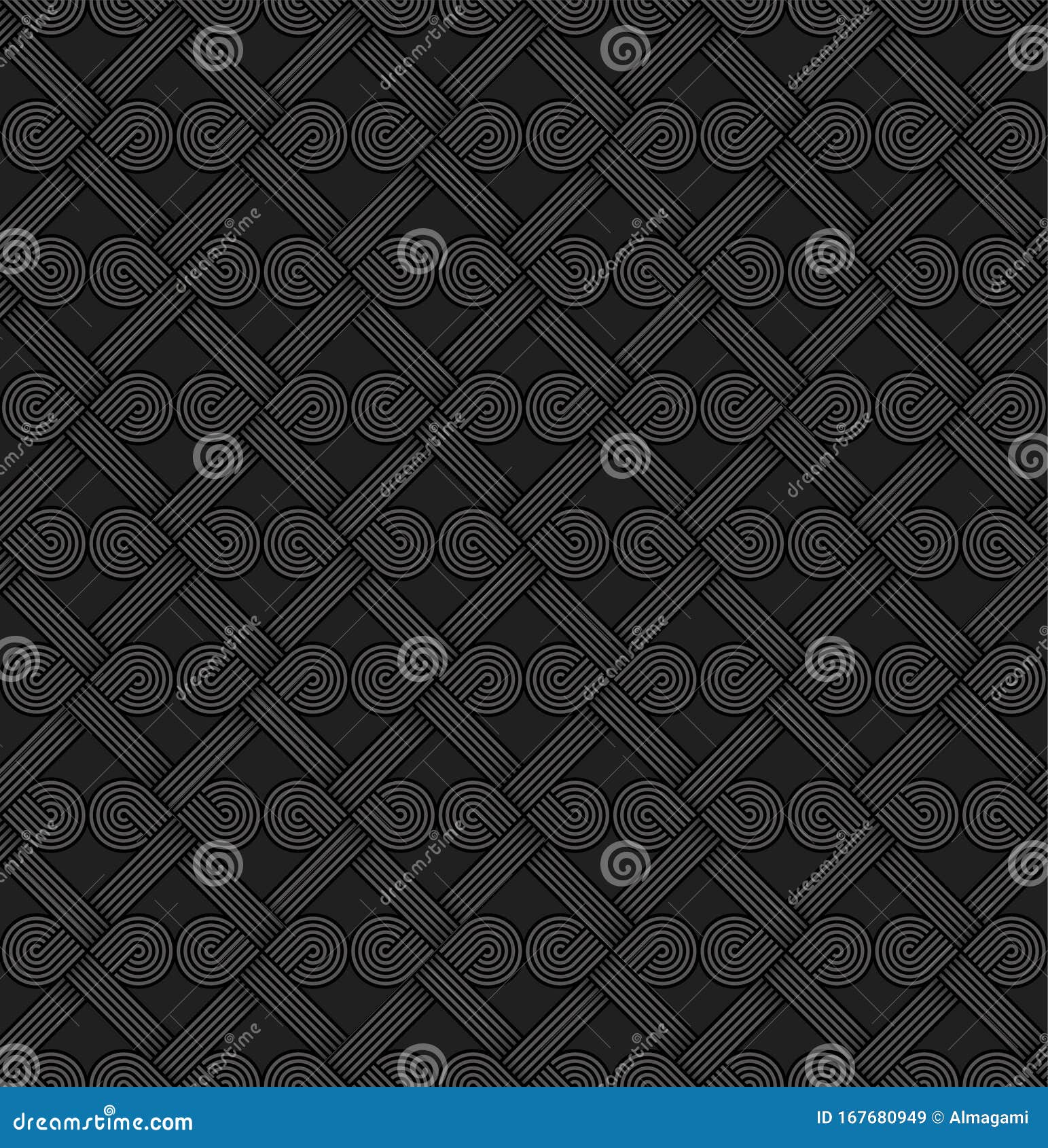 Twisted Striped Lines Vector Seamless Pattern. Stock Vector ...