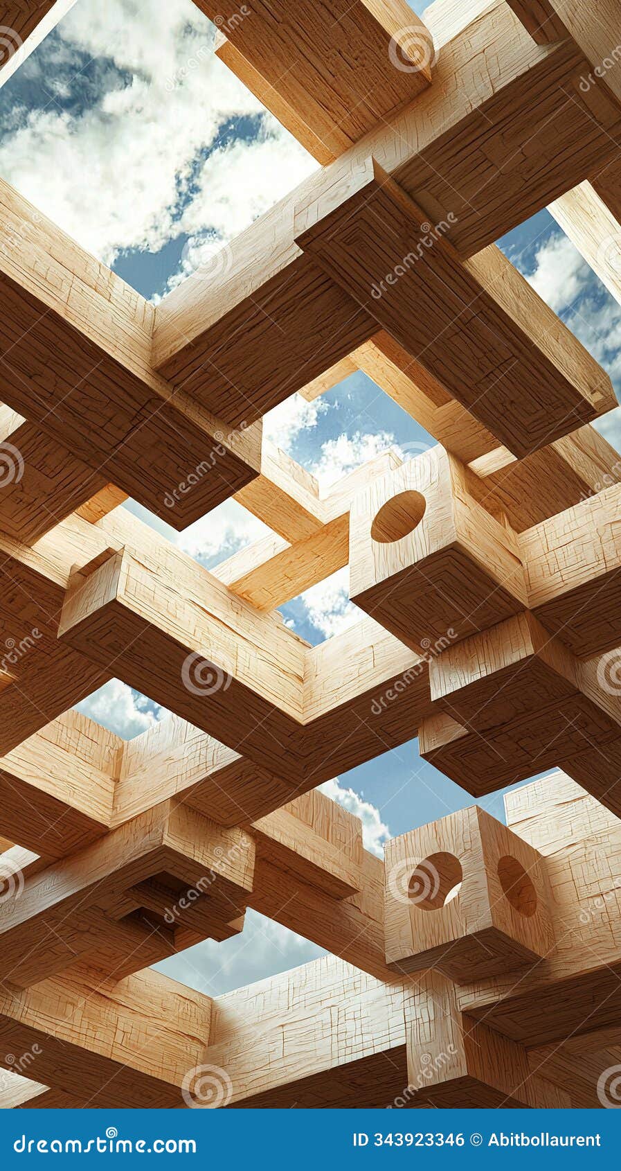 Twisted Structure with Spiraling Staircases in Monochrome, Creating ...