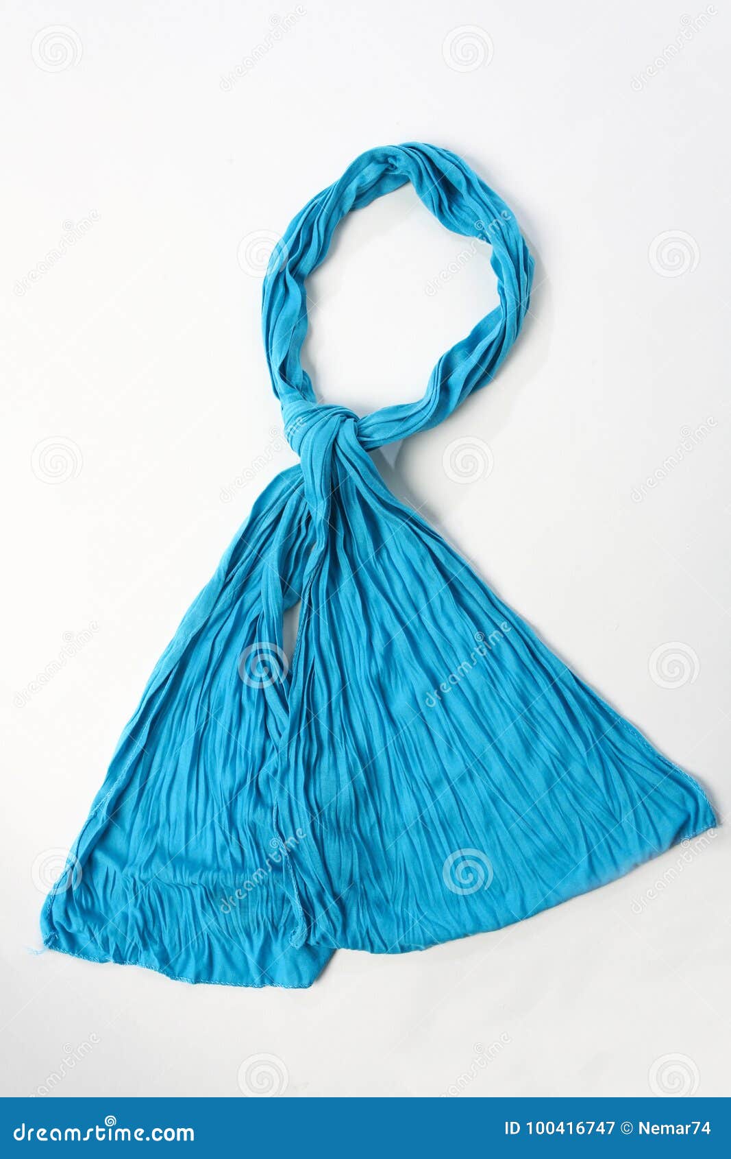 Twisted Textile Scarf on a White Background Stock Image - Image of ...