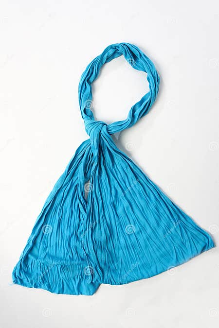 Twisted Textile Scarf on a White Background Stock Image - Image of ...