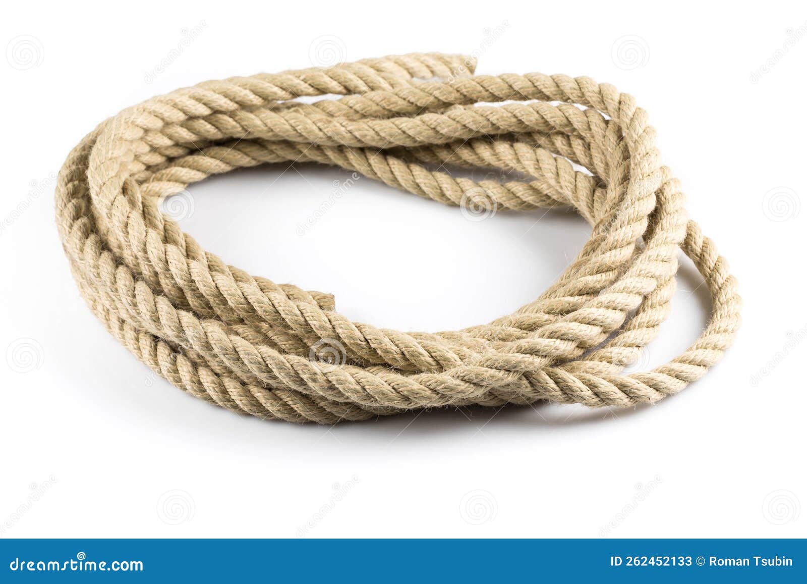 Twisted Thick Rope on White Stock Illustration - Illustration of ...