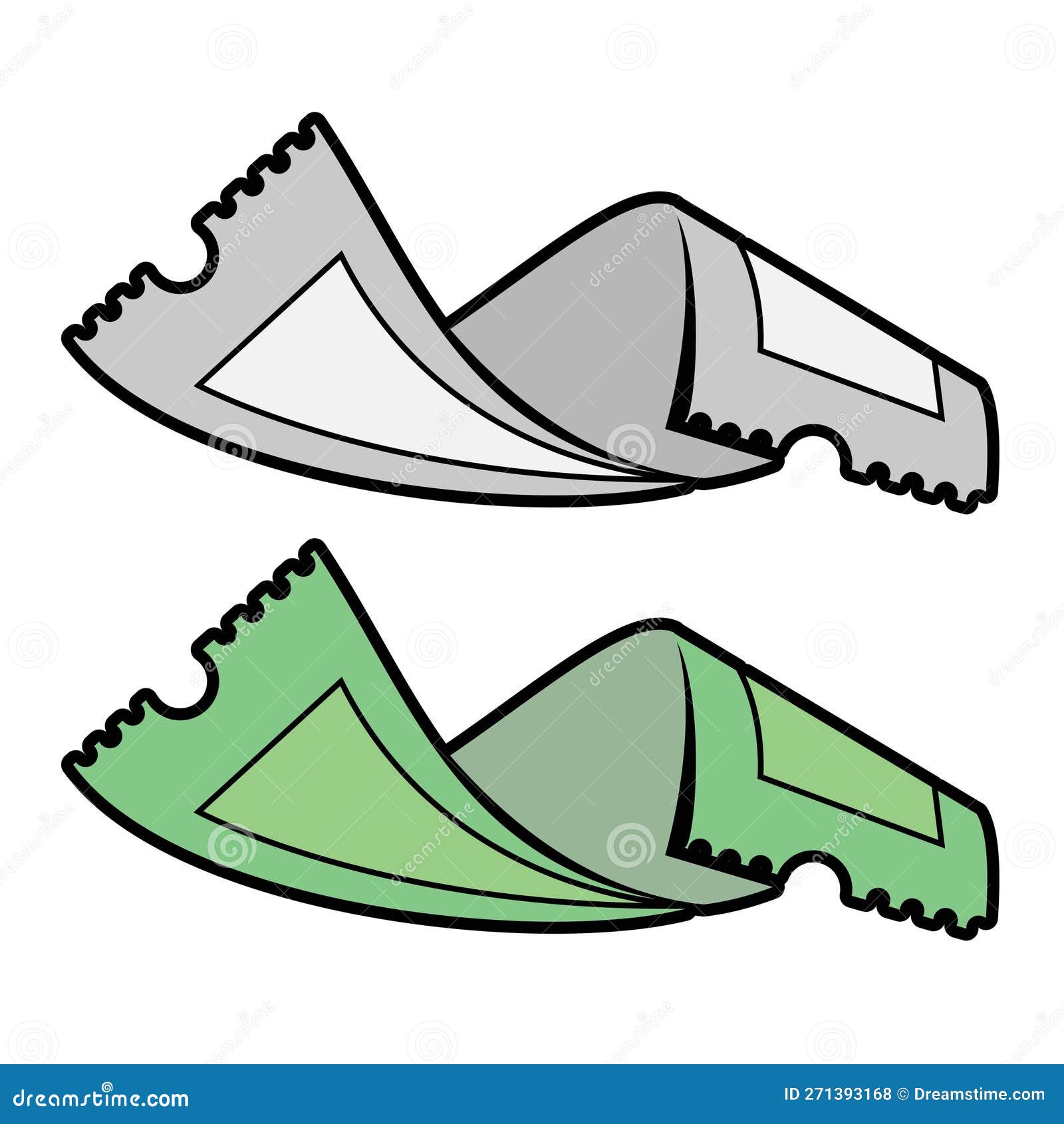 Twisted Ticket Paper Note Vector Illustration Stock Vector ...