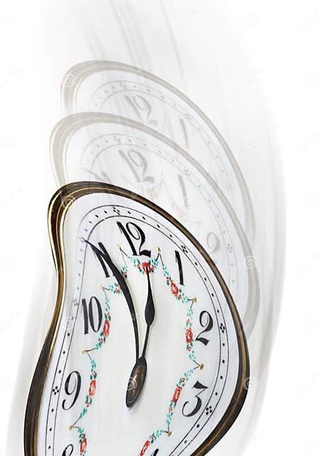 Twisted time on clock face stock photo. Image of fades - 25394452