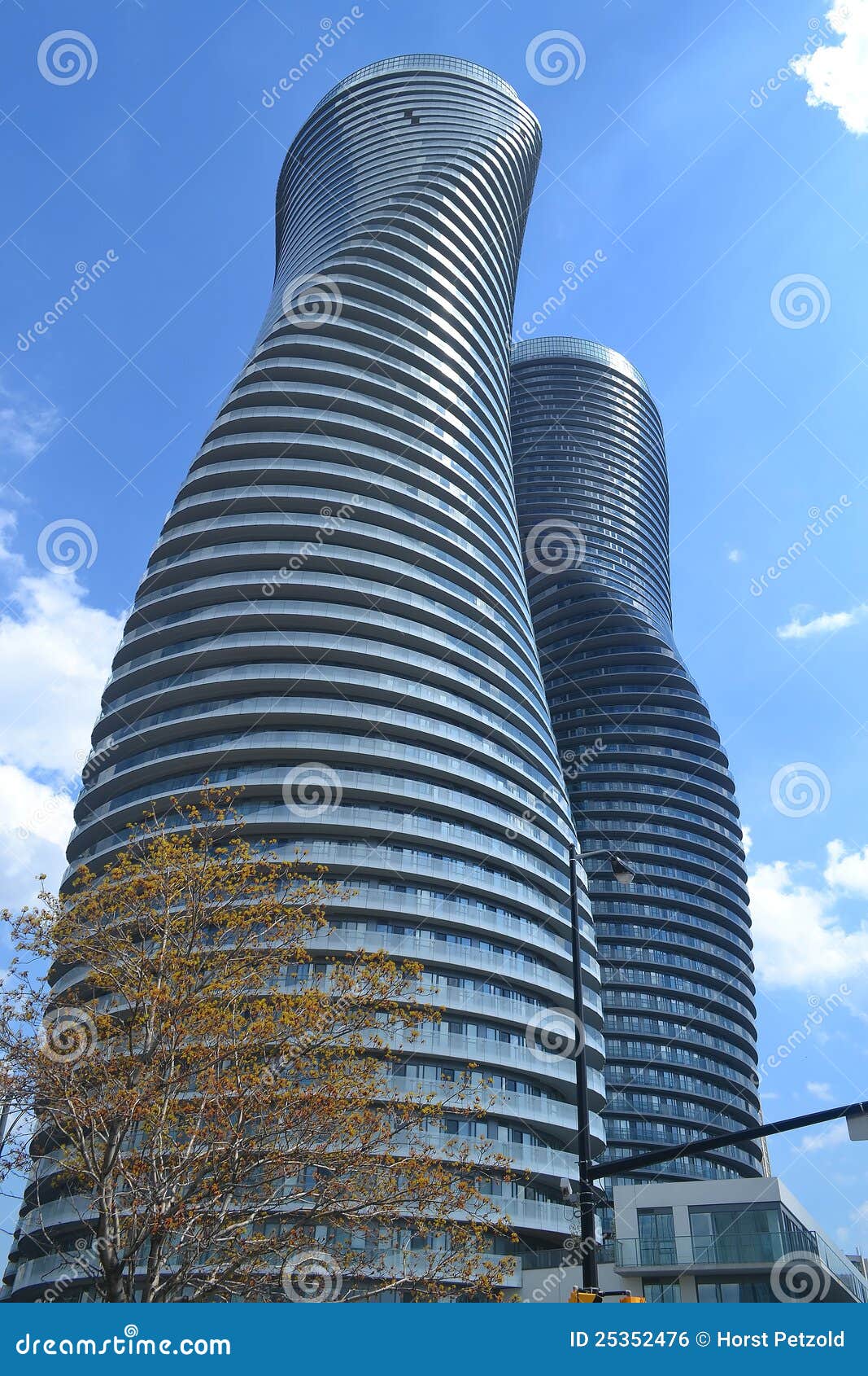 Twisted towers. stock photo. Image of office, estate - 25352476