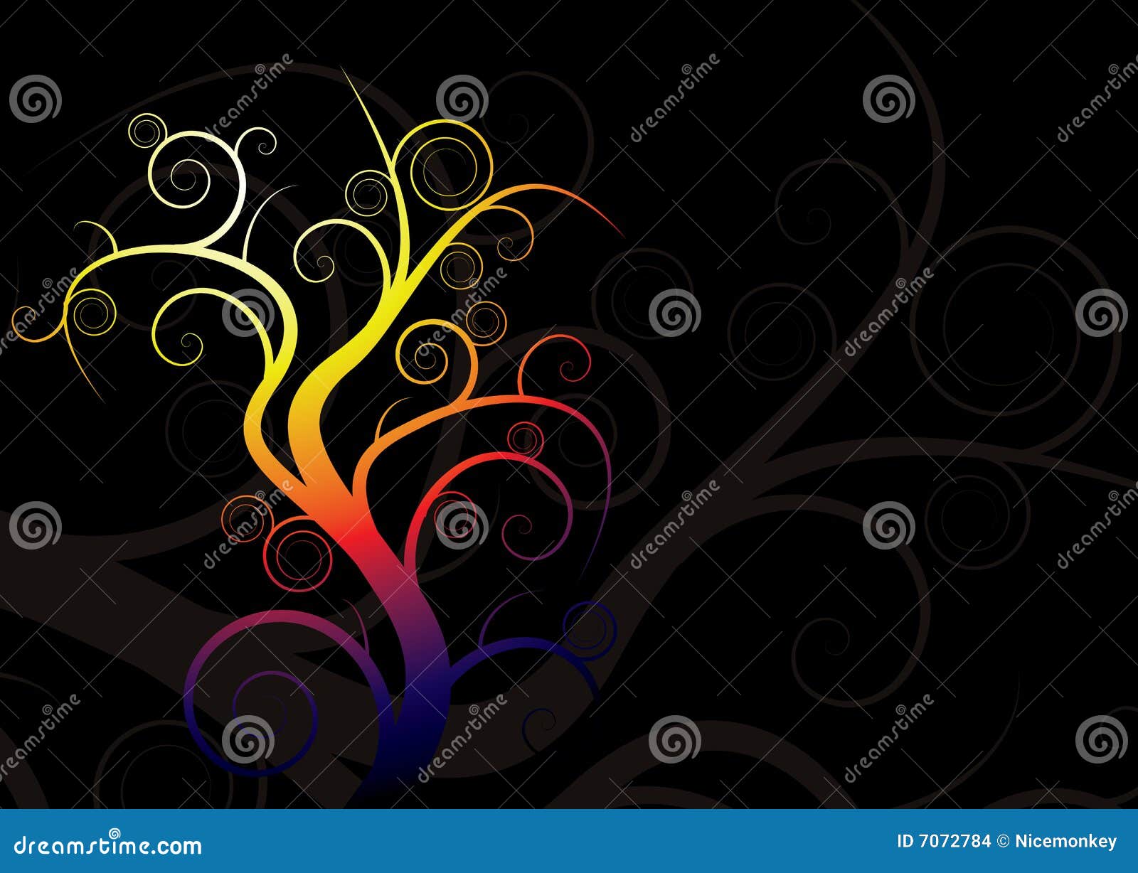 Twisted Tree Vector Illustration | CartoonDealer.com #7072784