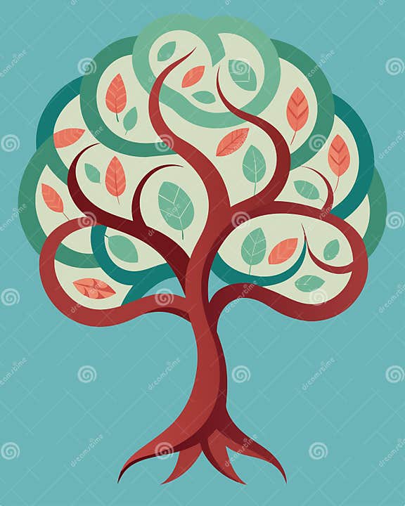 A Twisted Tree with Branches Intertwined and Overlapping Symbolizing ...