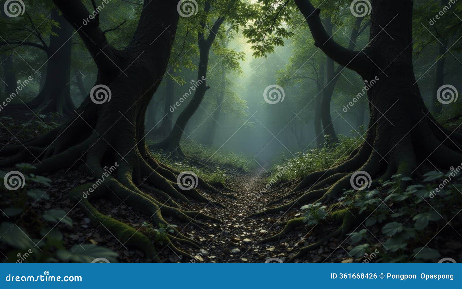 Twisted Tree Roots and Gnarled Branches in a Dark Forest, Twisted Roots ...