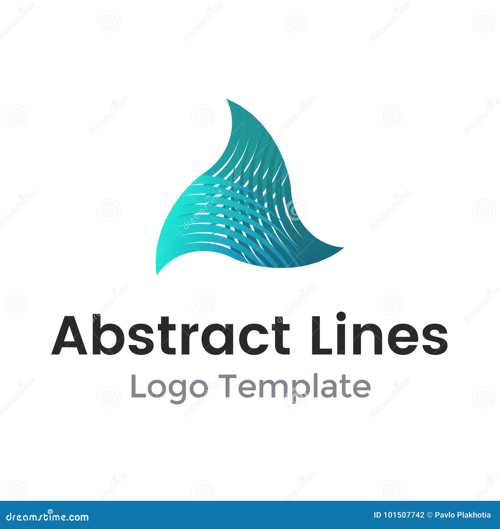 Twisted Triangle from Lines Logo Design. Vector Illustration of Urban ...