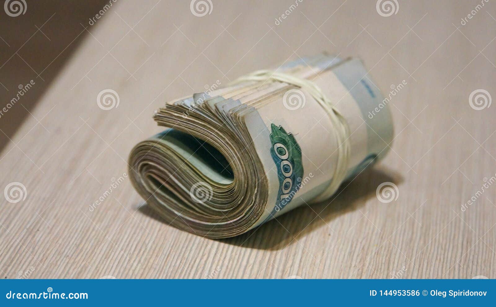 Twisted Wad of Money, Banknote Packing Stock Photo - Image of rolled ...