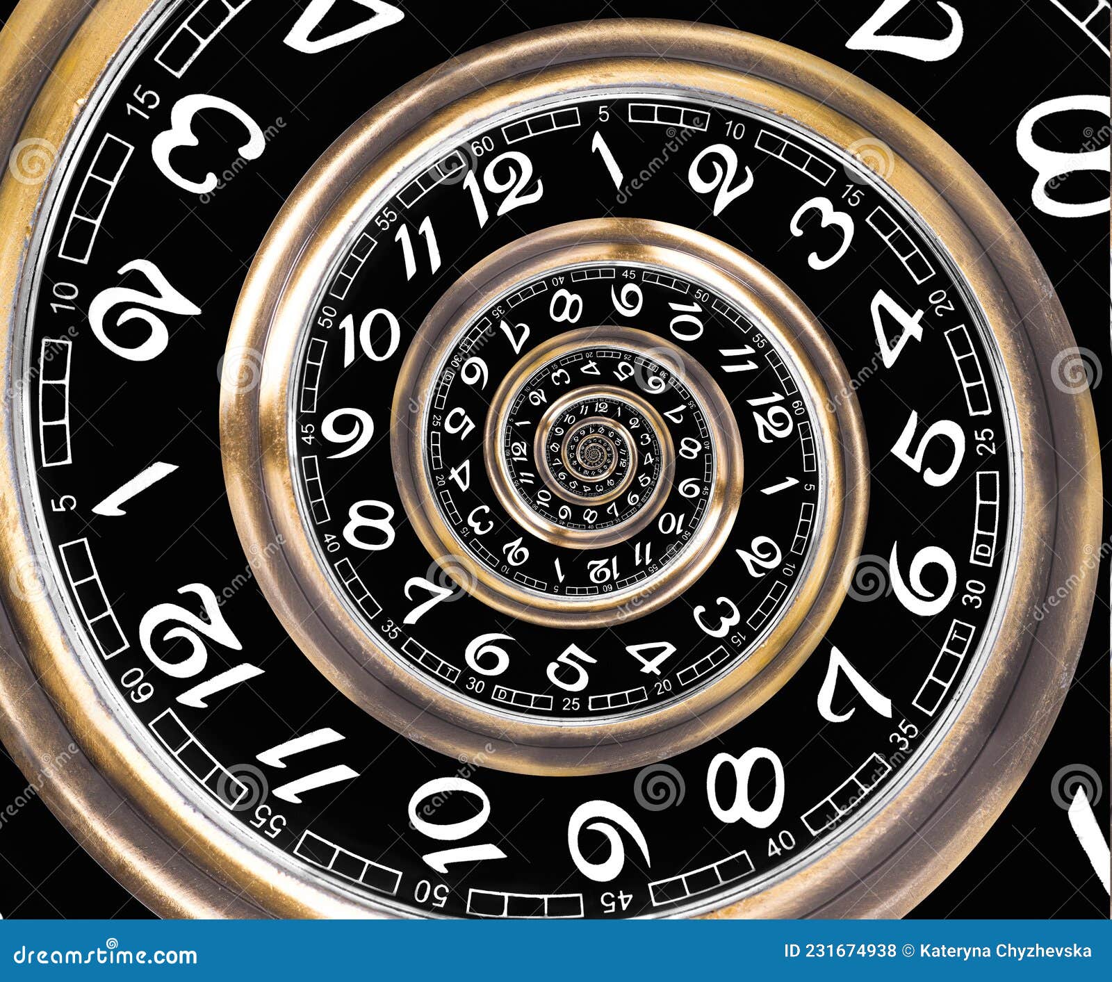 Twisted watch face stock photo. Image of abstract, antique - 231674938