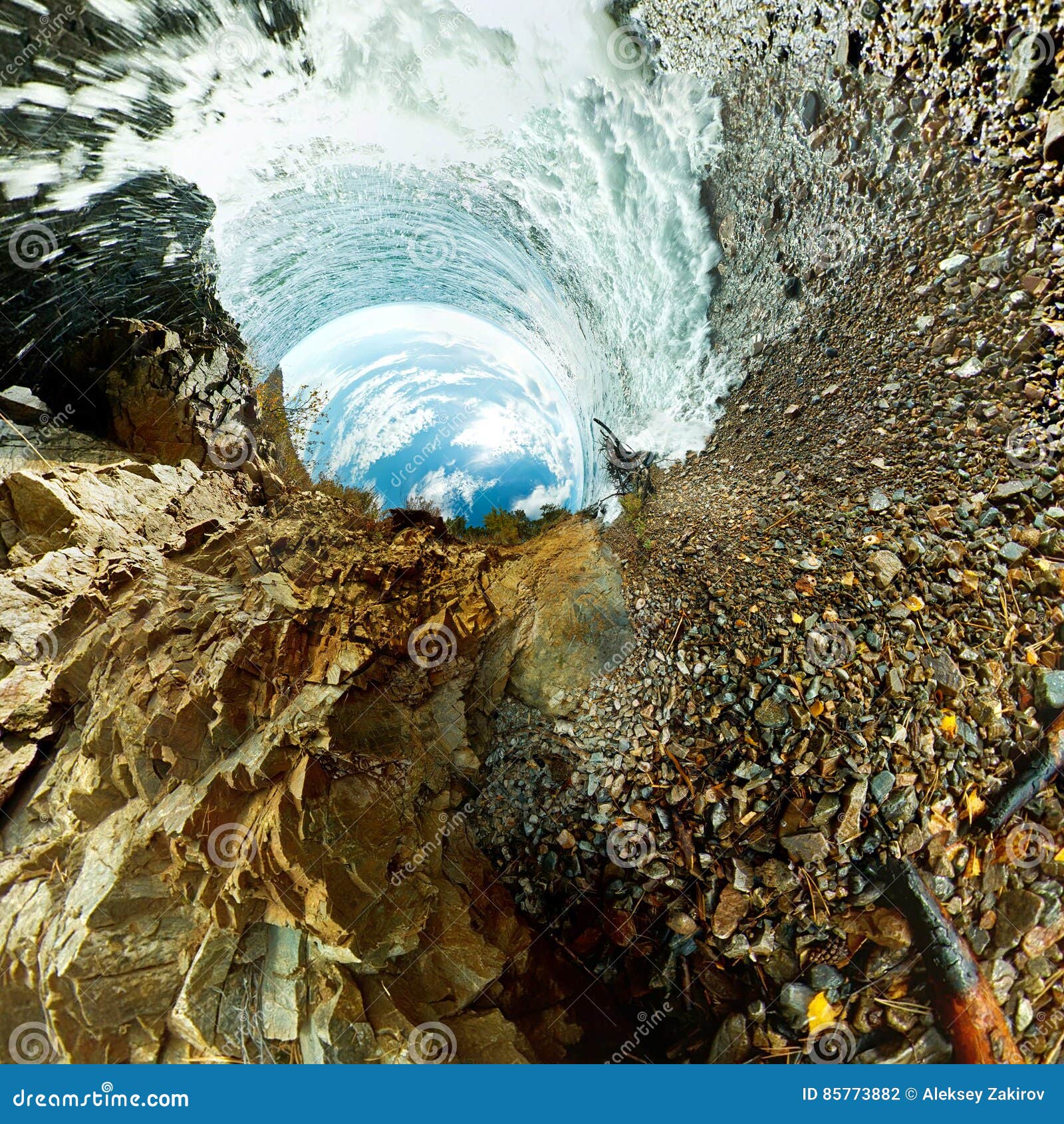 Twisted Wave Pebbles and Rocks Beach Baikal Stock Photo - Image of ...