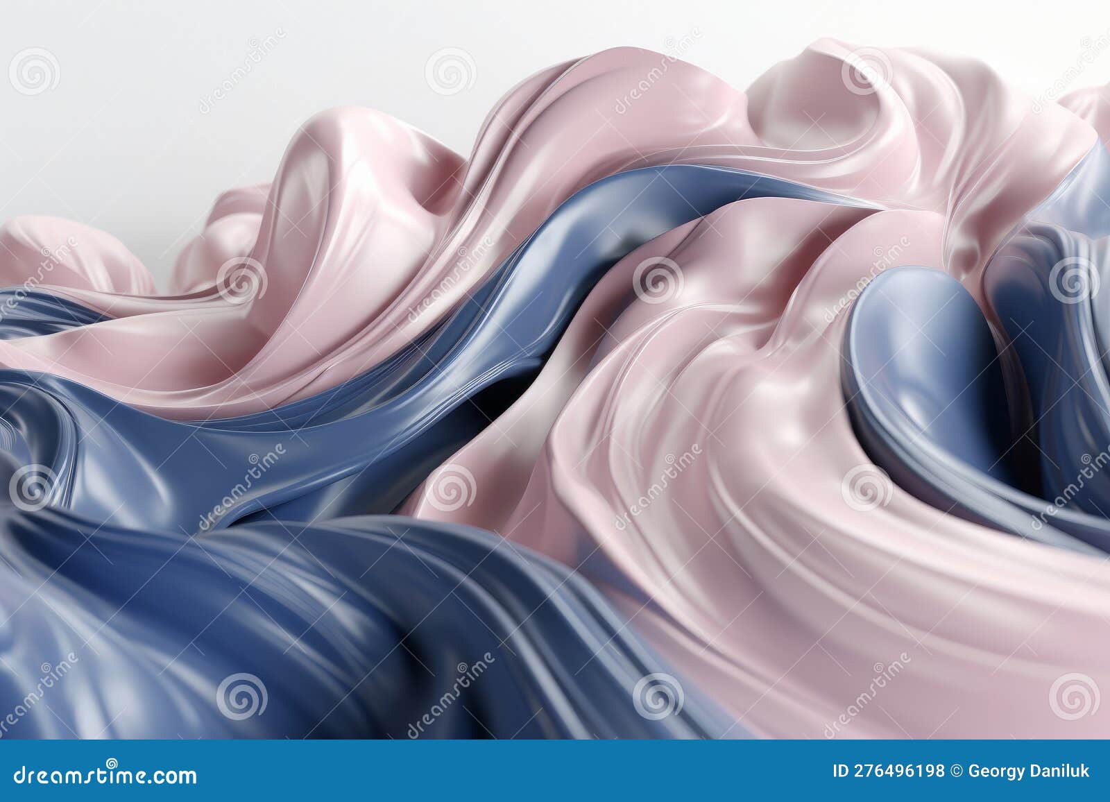 Twisted Waves: Powder Pink & Deep Blue Blend in Modern Minimalist ...