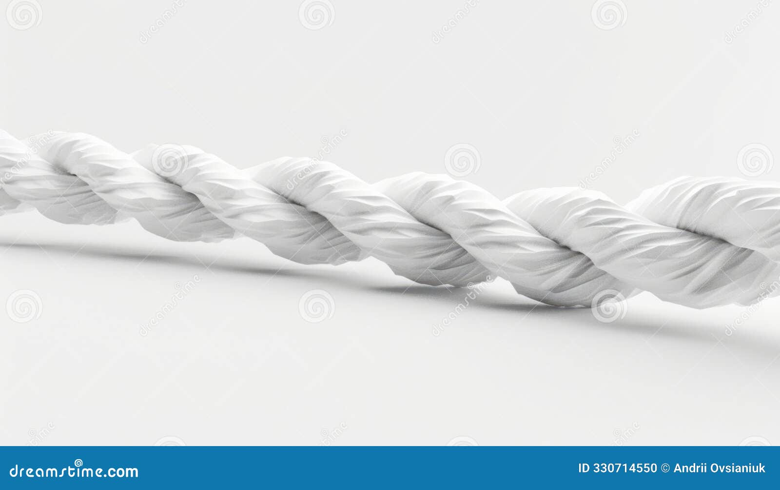 Twisted White Rope on a Light Background Highlighting Texture and Form ...
