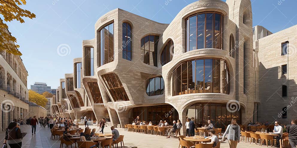 Twisted Window Frames Framing the View of the Courtyard of the Building ...