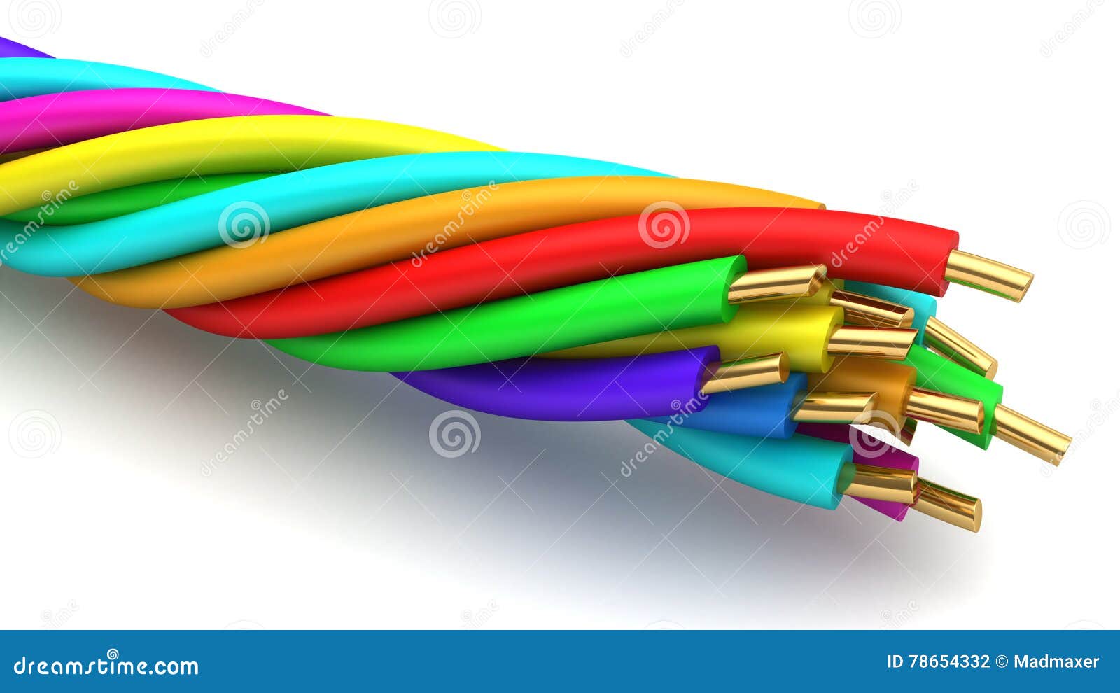 Twisted wires stock illustration. Illustration of connect - 78654332
