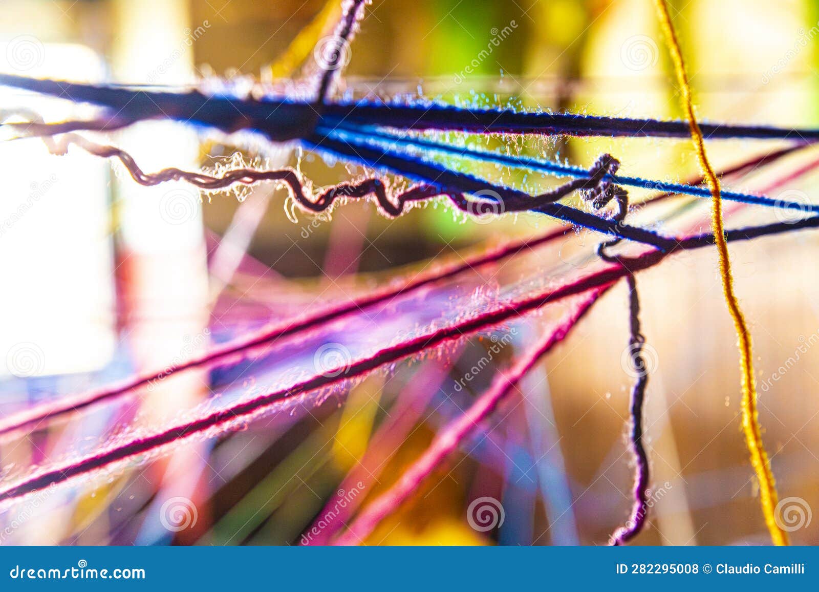 Twisted Wool Threads in Various Colors Stock Photo - Image of abstract ...