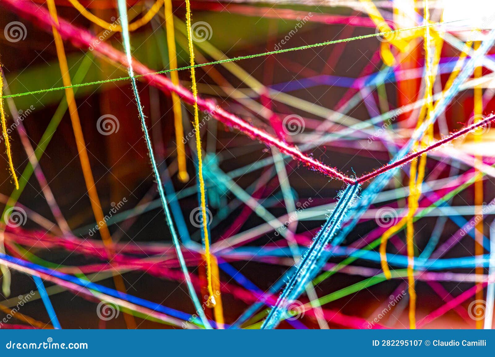 Twisted Wool Threads in Various Colors Stock Image - Image of sparse ...