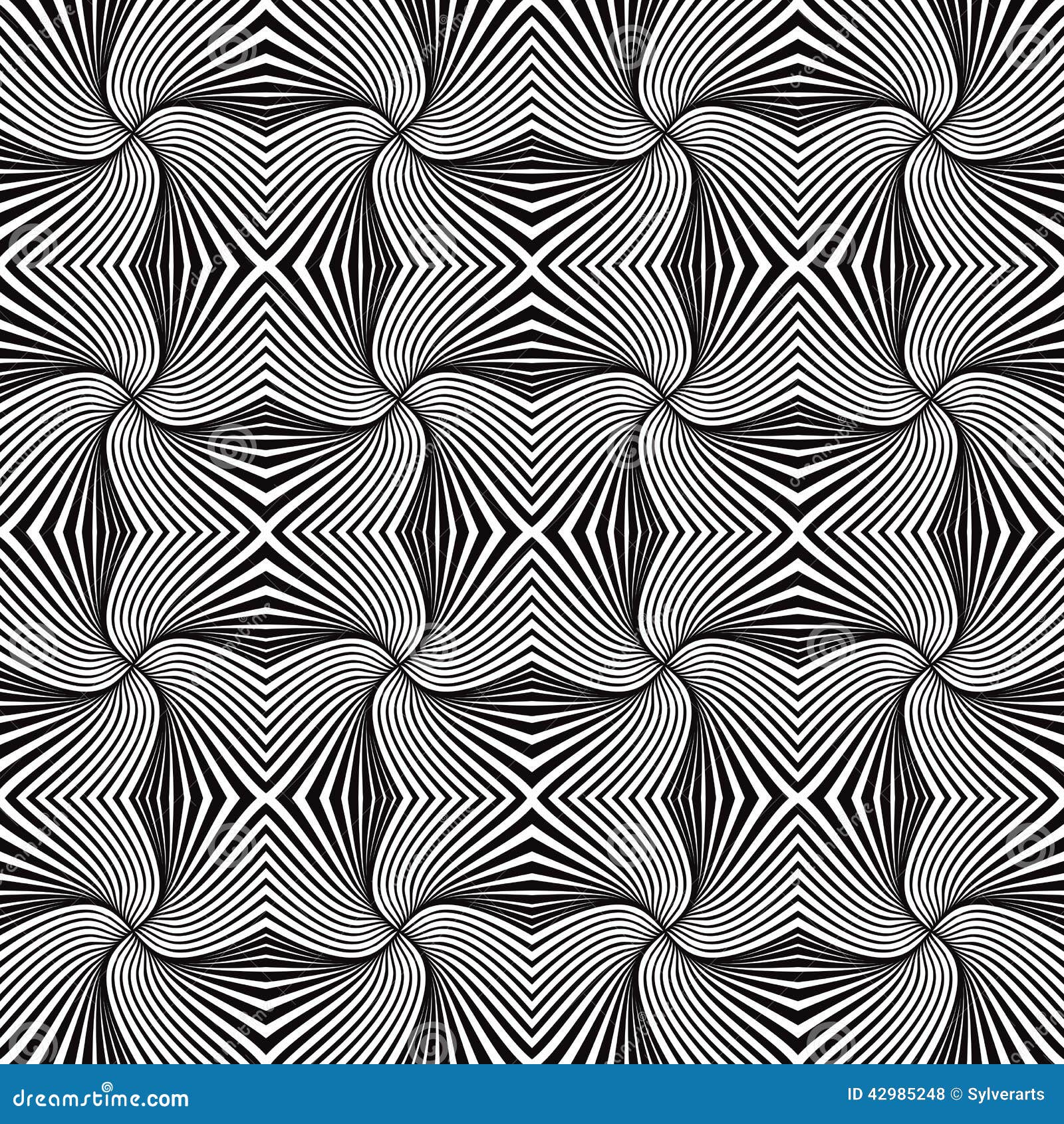 Twisted and Zig Zag Abstract Lines Seamless Pattern. Stock Vector ...