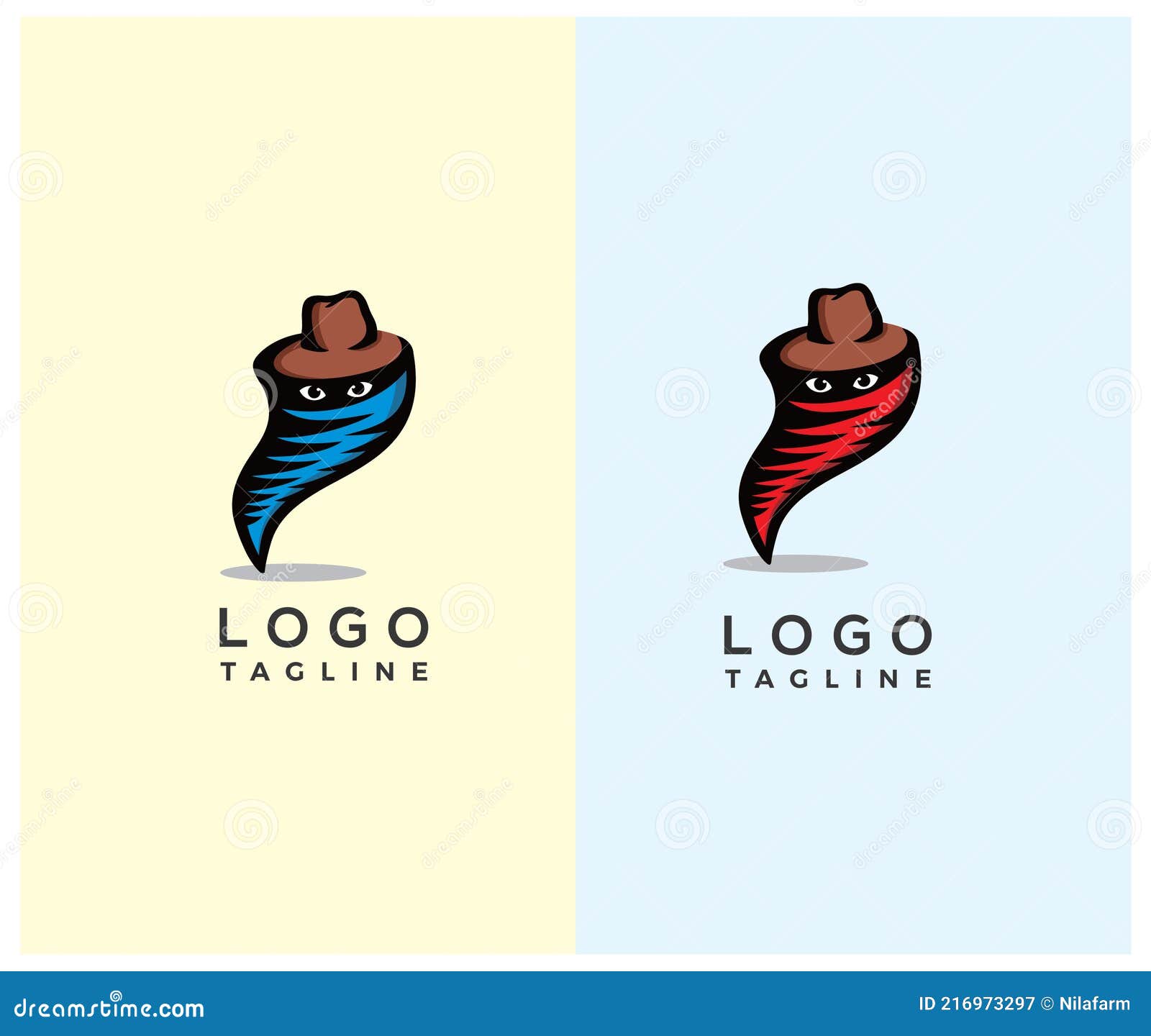 Twister with Hat Logo Brand Illustration Design Vector Stock Vector ...