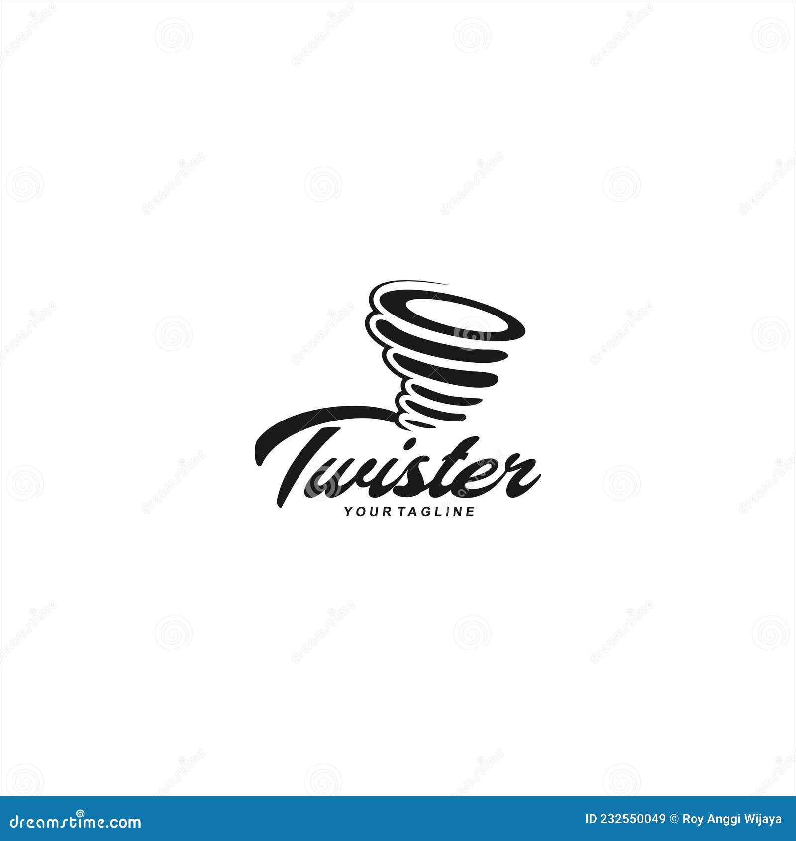 Minimalist Cyclone Vector Logo With A Modern Style | CartoonDealer.com ...