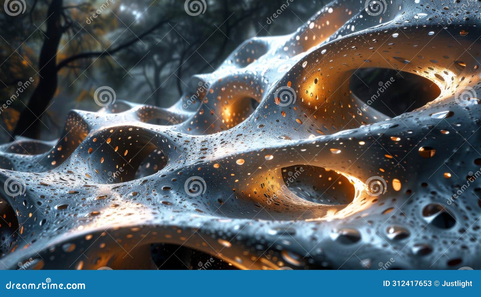 A Twisting Asymmetrical Structure Adorned with Intricate Patterns ...