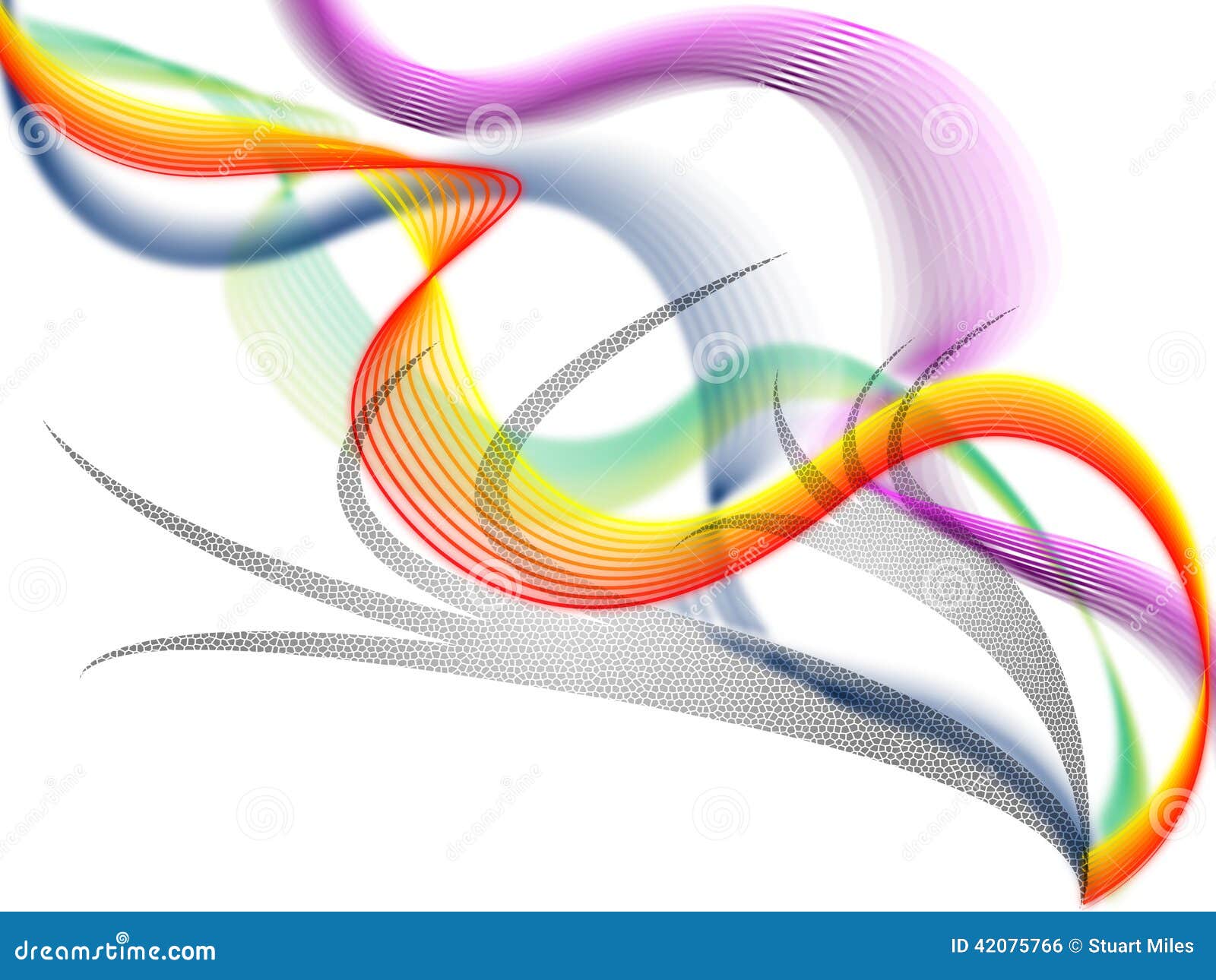 Twisting Background Shows Colorful Curving Bands and Shadows Stock ...