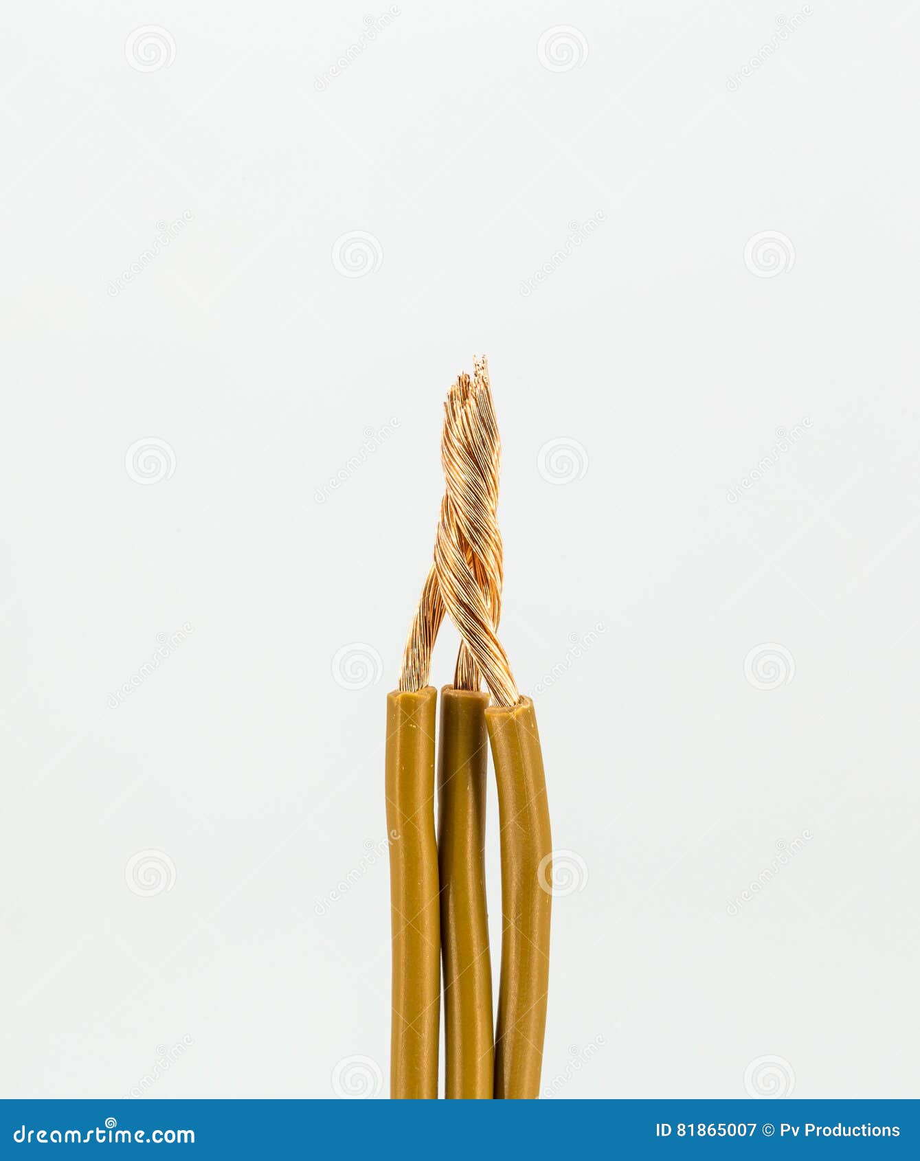 Twisting of Electric Cables on White Background Stock Image - Image of ...