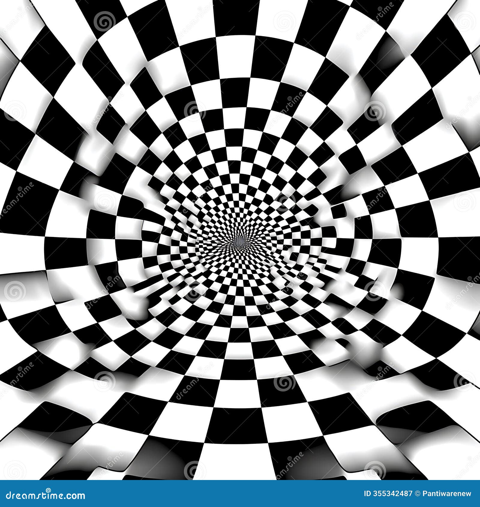 Twisting Geometric Patterns in Black and White Stock Illustration ...