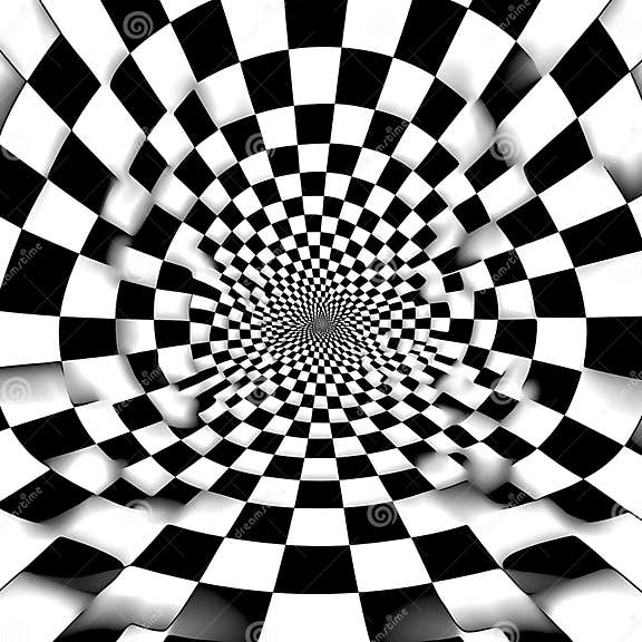 Twisting Geometric Patterns in Black and White Stock Illustration ...