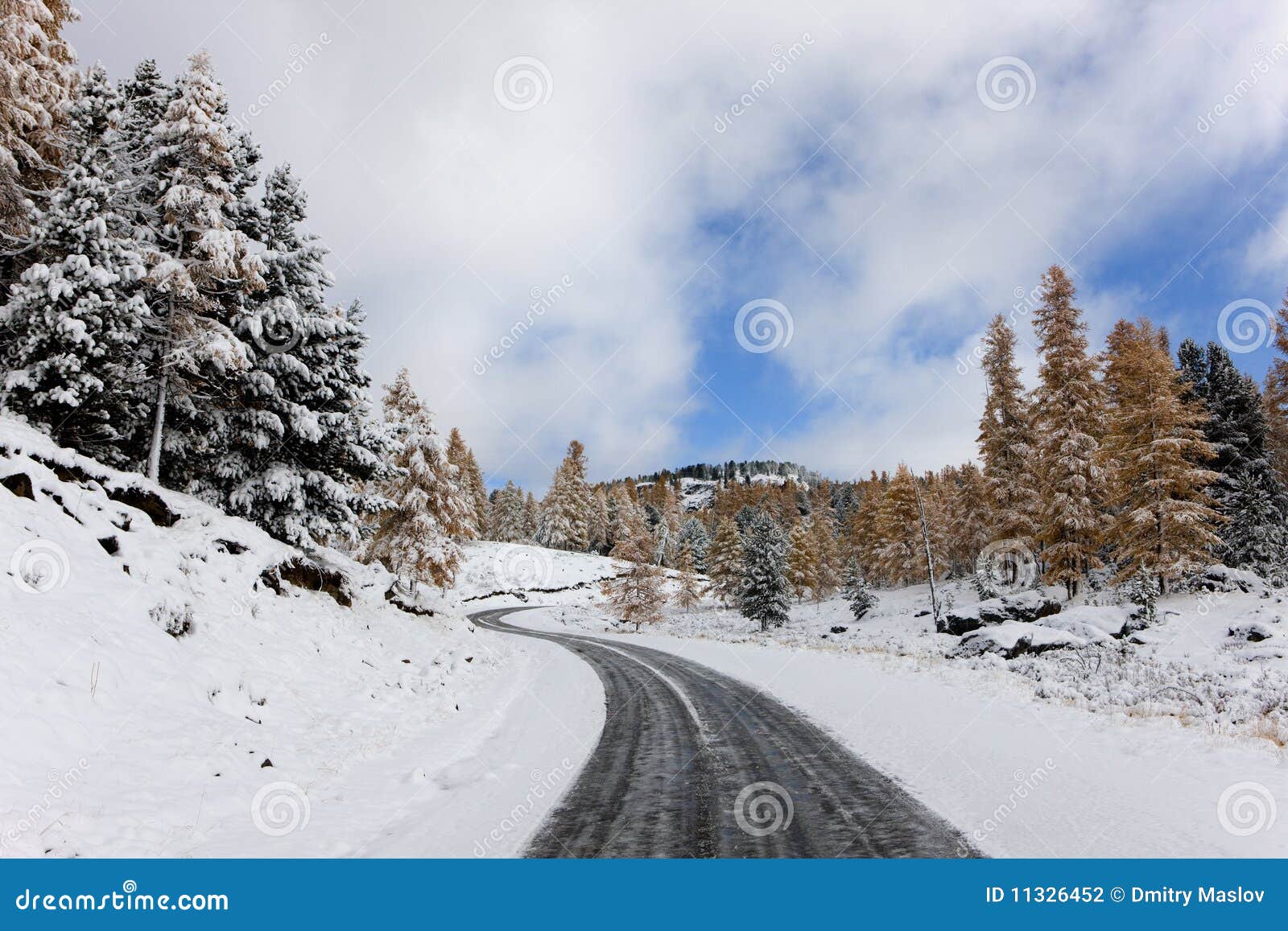 Twisting mountain road stock photo. Image of white, color - 11326452