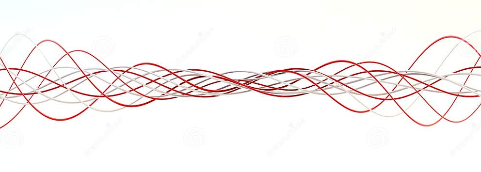 Twisting Red and White Strings Stock Image - Image of backdrop ...