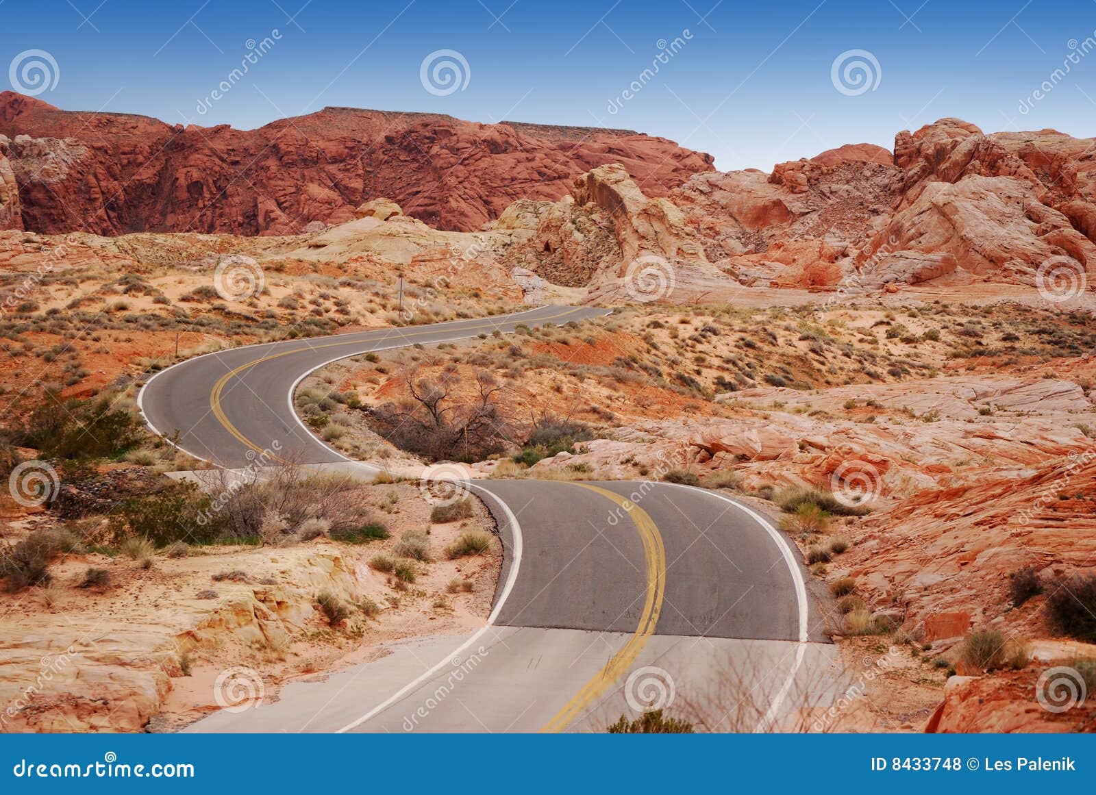 Twisting road stock photo. Image of rocks, space, nevada - 8433748